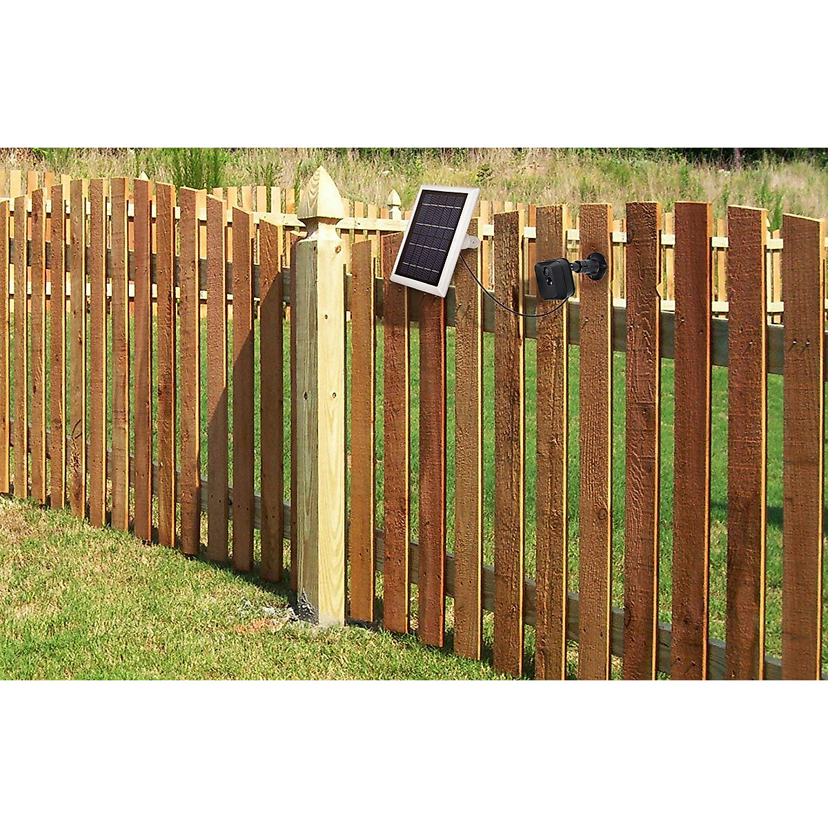 Wasserstein Outdoor Solar Panel with Internal Battery Compatible with Blink Outdoor (3rd Gen) and Blink Outdoor 4 (4th Gen) Cameras (2-Pack, White) - Camera NOT Included