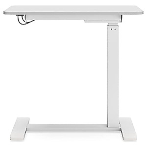 Signature Design by Ashley Lynxtyn Adjustable Height Side Desk, 28"W x 16"D x 26/41"H, Black