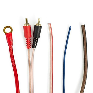 MTX AUDIO RT8PT 8" 240W Enclosure Amplified Vented Tube Box Car Loaded Subwoofer & Soundstorm AKS8 8 Gauge Car Amplifier Amp Complete Wiring Kit