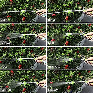 STYDDI 15" Watering Wand for Garden Hose with Thumb Control, 15-Inch Garden Hose Sprayer Wand with 8 Adjustable Spray Patterns, Perfect for Lawns and Gardens