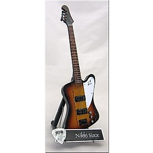 NIKKI SIXX Miniature Guitar Bass Thunderbird w/Guitar Pick