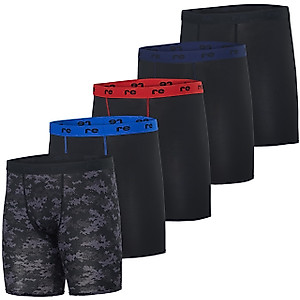 5 Pack: Mens Compression Short Biker Shorts for Men Cool Spandex Sports Basketball Workout Gym Yoga Base Layer Tight Skins Active Athletic Running Underwear Briefs Quick Dry Dri Fit- Set 7, M