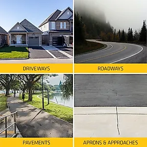 Sikaflex-410 Asphalt Sealant, Black, self-Leveling Hybrid sealant for Filling Cracks, for Private Asphalt driveways, roadways, Pavement, 9 fl.oz. Cartridge