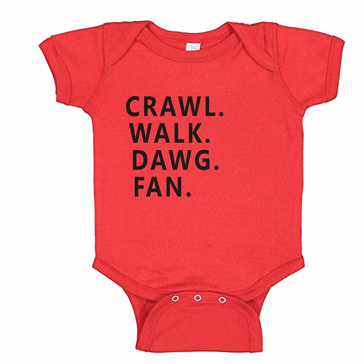 Crawl Walk Dawg Fan Baby Clothing Onesie (6 Month) Red