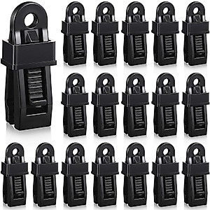 Tarp Clip Crocodile Mouth Multipurpose Secures Clamp with Strong Lock Grip Clamp Trap Clip Camping Clamp Clip Tighten Lock Grip Tent Snap for Outdoor Camping Tent Awning Banner and Cover (20 Pieces)