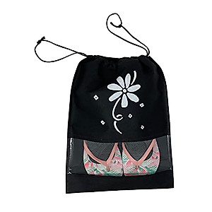 Old Navy Women Beach Summer Casual Flip Flop Sandals (7 Flamingo & Black Flip Flops) with Dust Cover