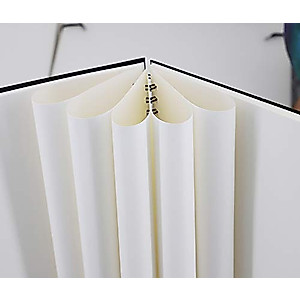 Wotion A5 Black Spiral Notebook Blank Sketchbook Unruled Journal Pack,Thick Blank Paper 50 Sheet 100 Unlined Pages 5.59“ x 8.27” 5 Pack…