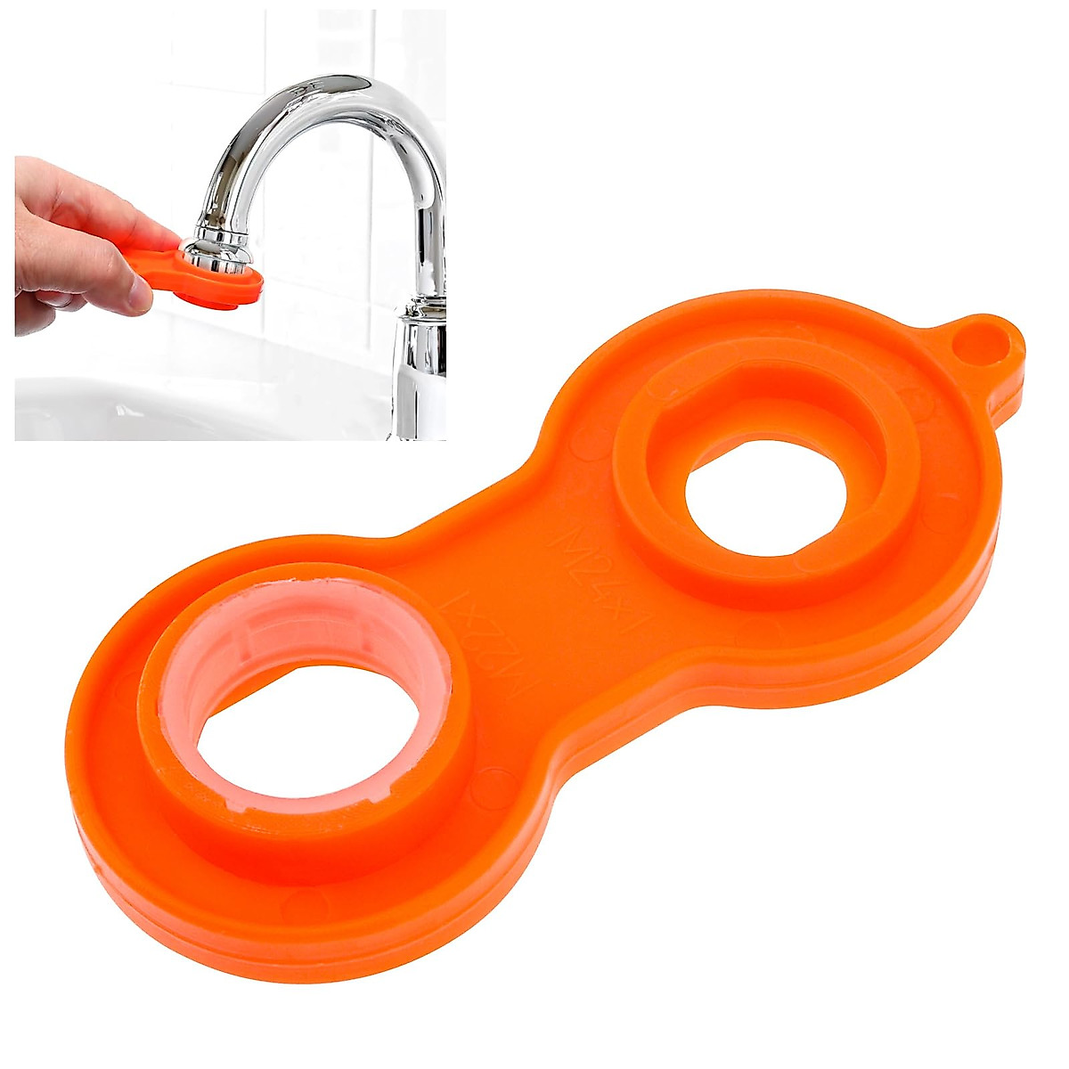 PNXKTXO 2pcs Faucet Aerator Removal Tool, Faucet Wrench for Kitchen Bathroom Aerator/Sink Faucet Replacement Part Repair Spanner