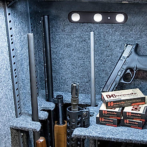 MIND&ACTION Gun Safe Lights,Motion Activated LED Light for Gun Safe Gun Cabinet, Ultra Bright Rotatable LED Lens for Directional Lighting Battery Powered (Black 1 Pack)