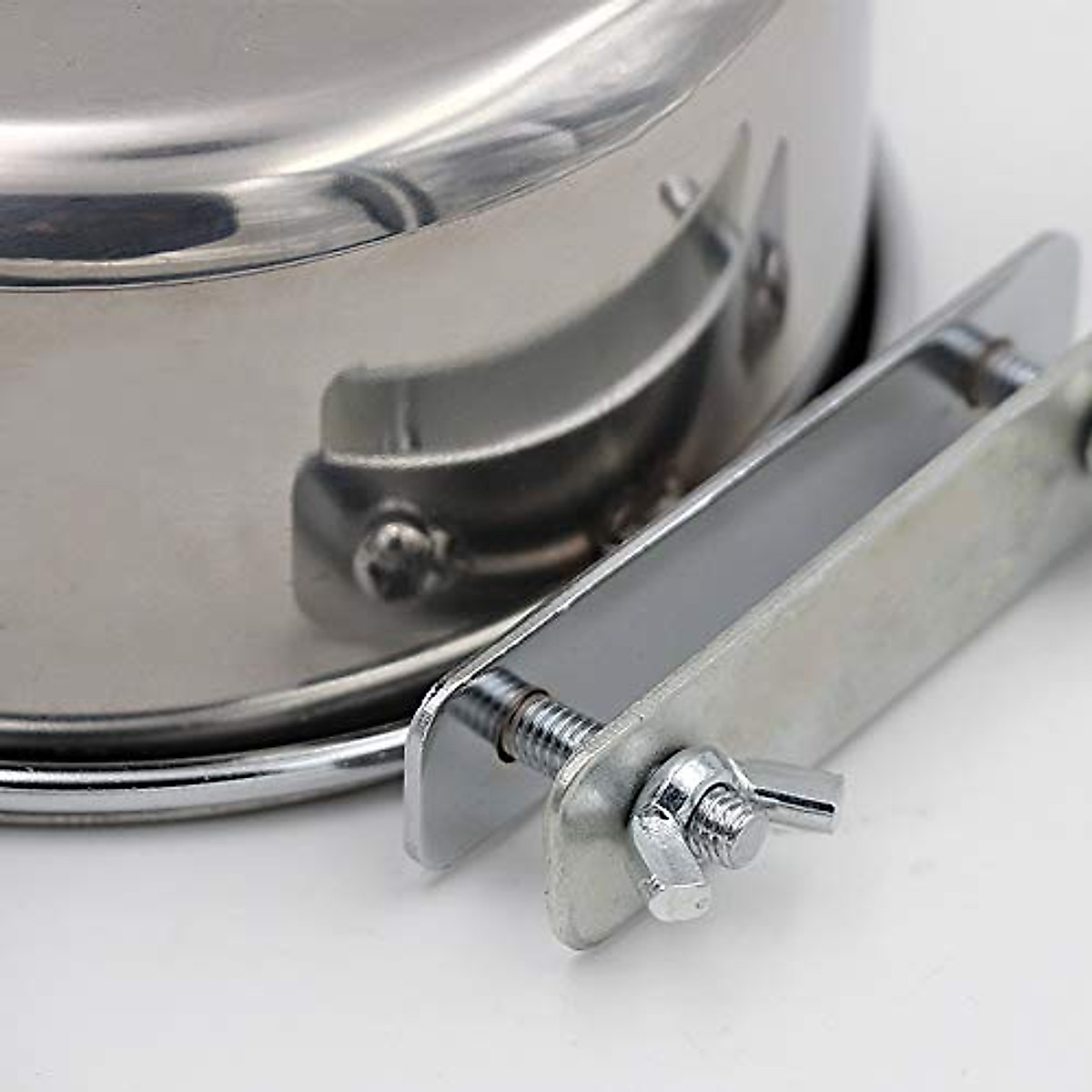 M.Z.A Bird Feeding Bowl Clamp On Coop Cups Stainless Steel Bird Feeder Dish Small Animal Food Bowl Attaches to Cage (30 Ounce)