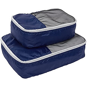 Wrangler Elysium Luggage & Packing Cubes, Blue, 4 Piece Set