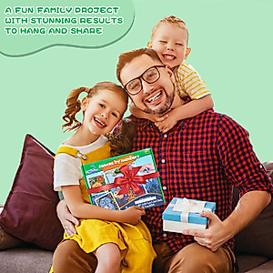 3 Pack Paint by Numbers for Kids Ages 8-12, Pre-Printed Acrylic Oil Painting, Includes (8x10, 8x9, 8x8 inch) Framed Canvas with 30 Acrylic Paint Pots, 5 Brushes for Kids, Art Supplies for Kids 9-12