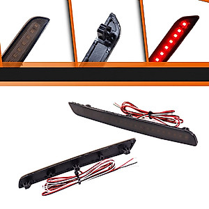 ADIIL 2PCS Smoked Lens Red LED Rear Fog Light Bumper Reflectors Brake Tail Lamps For 2020 2021 2022 Toyota GR Supra