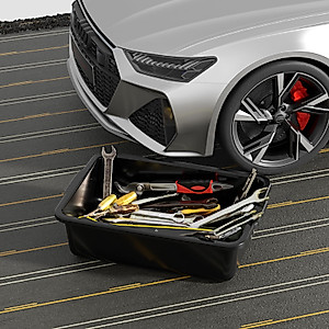 DynkoNA 13 Liter Commercial Tote Box, 12-Pack Plastic Bus Tubs Bus Boxes, Black