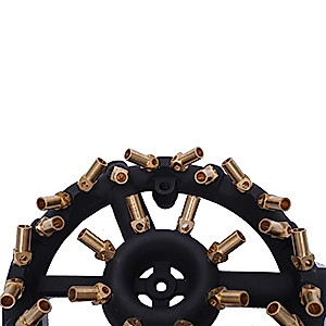 TFCFL 32 Tips Natural Gas Jet Burner, 176,000 BTU Round Shape Nozzle Jet Cast Iron Body with Brass Tips for Chinese Wok Range Grilling Stir Fry