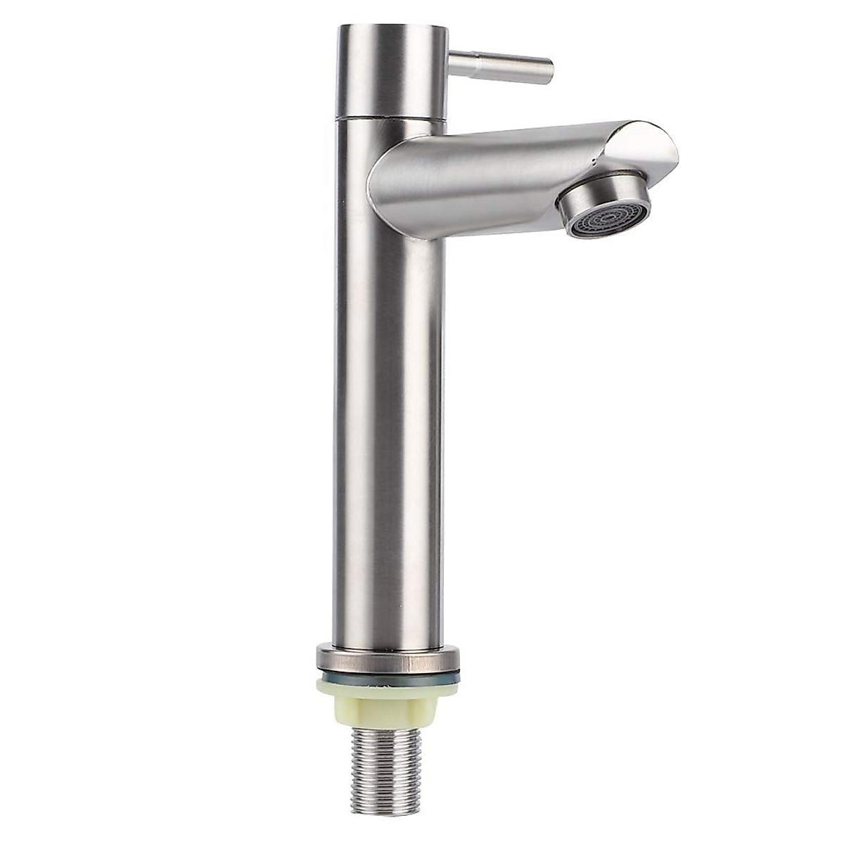 Haofy Sink Faucet, Single Handle Water Faucet, Single Cold Kitchen Faucet with Pull Down Brushed, Commercial Modern rv Stainless Steel Kitchen Faucets(Flat Single Cold Faucet)