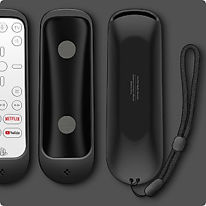 Spigen Silicone Fit Designed for PS5 Media Remote Cover Anti-Slip Protective Shock Absorption PlayStation 5 Media Remote Case (Metal Plate and Magnetic Included) - Black