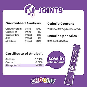 Squeeze Vita Stick Cat Treats Lickable and Dog Treats. 7pc Joint Support Pouch for Cats and Dogs. Soft Paste Tubes for Dog Lick Mat, Senior Cat Food Wet Cat Food Toppers, Multivitamin for Dog Food