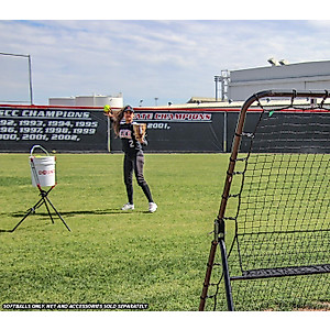 PowerNet Corbin Carroll Practice Softballs | 12 PK Recreation Grade 12" Balls | Perfect for Softball Soft Toss, Batting, Fielding, Hitting, Pitching, Practice or Training (Yellow | 12 Pack)