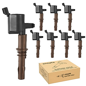 Ignition Coil Pack Compatible with V8 4.6 5.4 2008 2009 2010 Ford F150 F250 F350 Super Duty, Expedition Explorer Mustang Lincoln Navigator Mercury Mountaineer 4.6L 5.4L, Brown Boot C1659 DG521 FD509