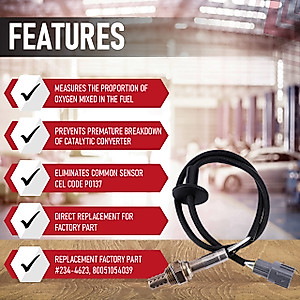 Replacement Oxygen Sensor Downstream - Compatible with Lexus. Pontiac, Scion & Toyota - ES300, GS300, GS400, GS430, GS460, Vibe, Camry, Celica, Matrix, Prius & Sienna - Replaces 234-4623, 80051054039