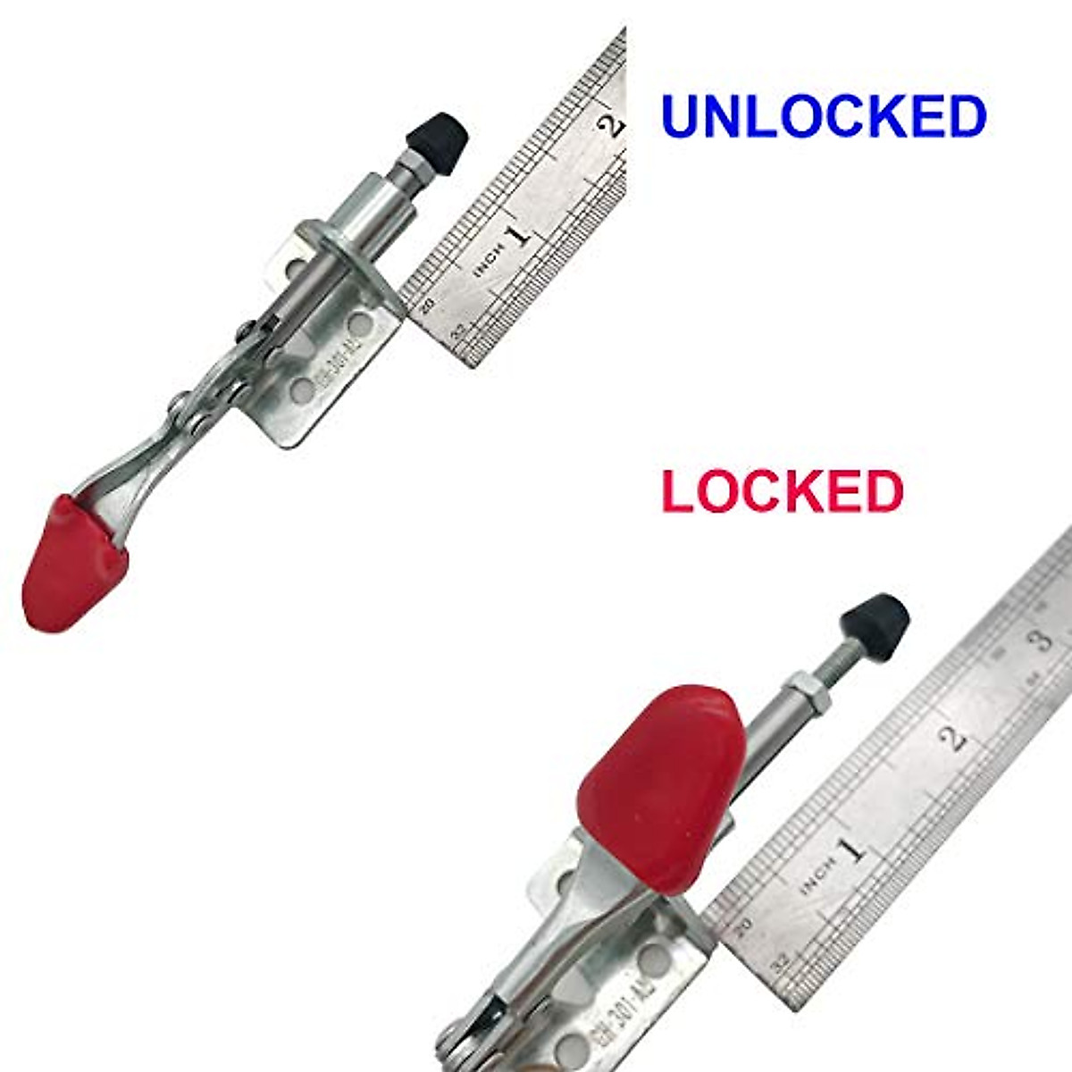 MIKMAYTOO Push Pull Action Toggle Clamps 6 PACK 301AM Latch Anti-slip Hand Tool 110Lbs Holding Capacity Quick Release Clamp … (301AM)