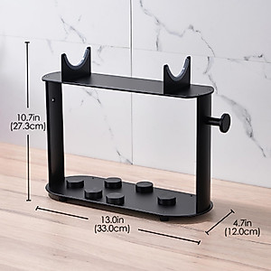 Affogato Stand Holder Compatible with Shark FlexStyle, Desktop Organizer for Storage Attachments, Rack with Cord Hanger for Accessories Curlers Brushes Diffuser