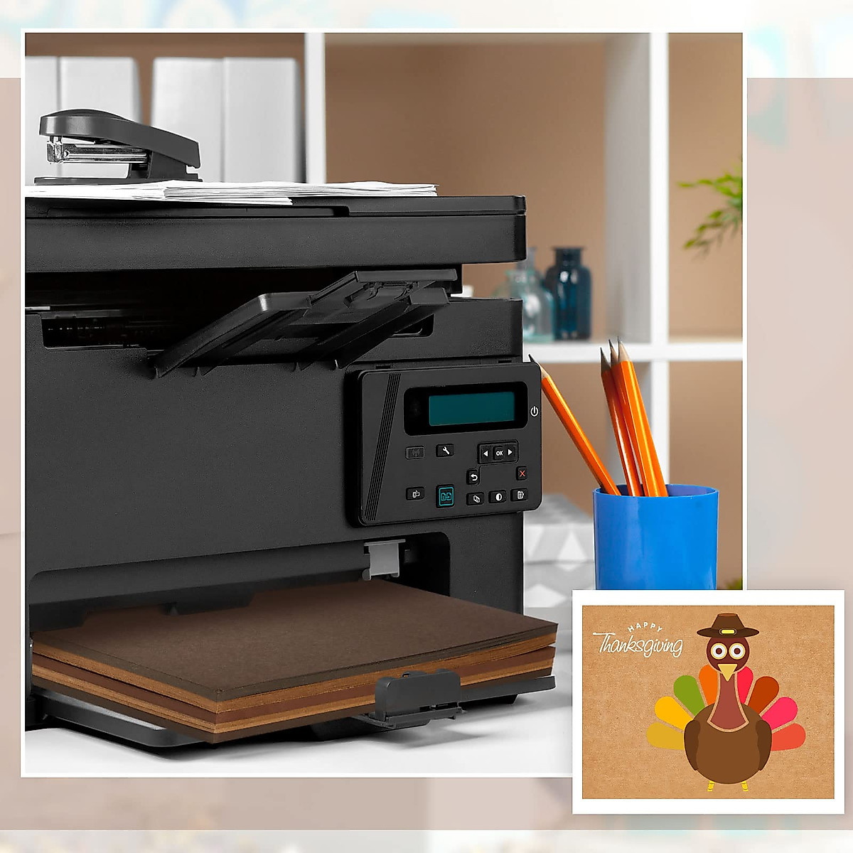 Sinmoe 100 Sheets 5 Shades Cardstock Paper 8.5 x 11 Inches 180gsm Solid Core Printer Paper for Scrapbooking DIY Arts Crafts Making School Office Home Supplies(Brown Series)