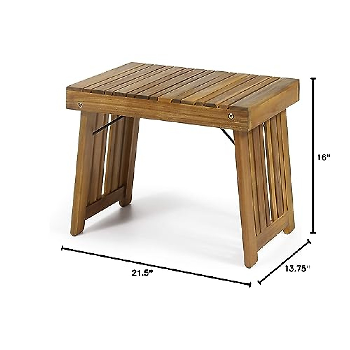 Christopher Knight Home Hilton Outdoor Acacia Wood Folding Side Table, Teak Finish