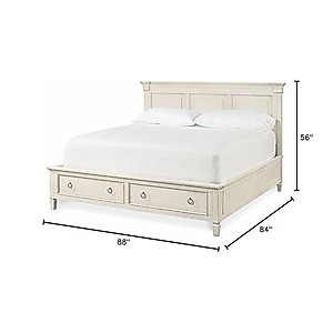 Universal Furniture Summer Hill Complete 6/6 Storage Bed, King, Cotton