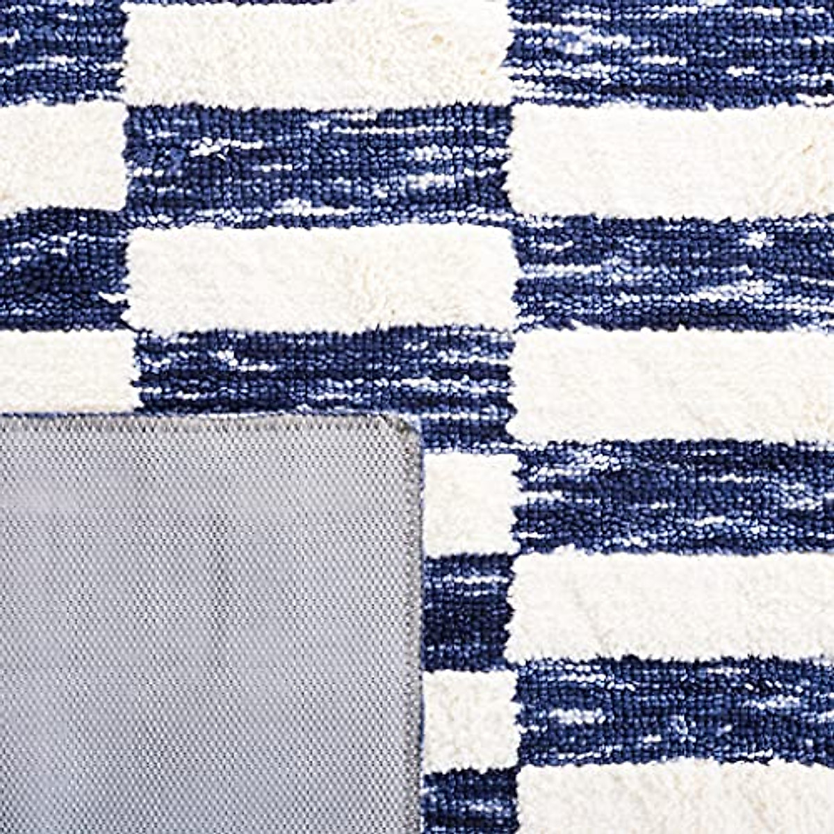 Safavieh Easy Care Collection Machine Washable 6' x 9' Navy/Ivory ECR109N Modern Contemporary Geometric Living Room Dining Bedroom Area Rug