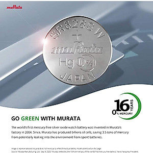 Murata 371 SR920SW Battery 1.55V Silver Oxide Watch Button Cell - Replaces Sony 371 (2 Batteries)