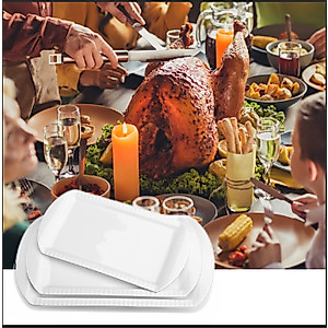 LIFVER 16"/14"/12" Large Serving Platters Set of 3 + 9" Large Serving Bowls Set of 4