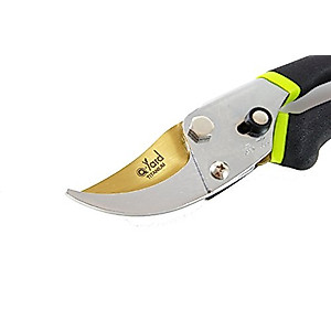 Q-yard QY-731L Traditional Bypass Pruning 8.5" Titanium Blade- Handheld Gardening Tools Shears