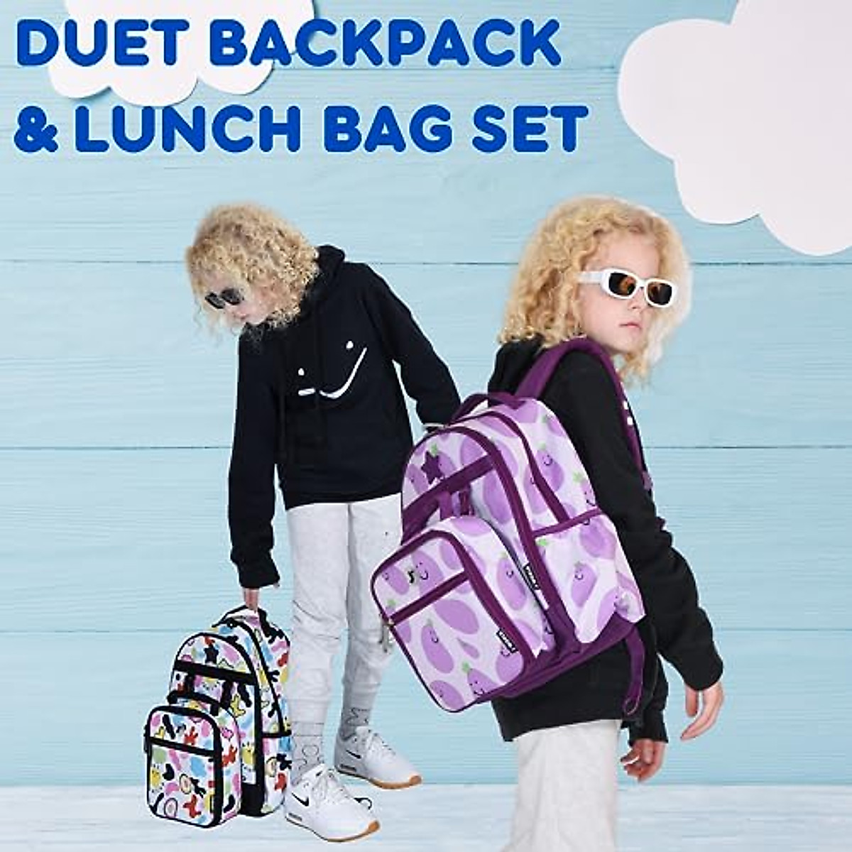 J World New York Unisex Kid's Backpack with Lunch Bag Set, Spaceship, One Size