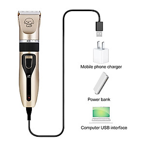 TITA-DONG Heavy Duty Pet Grooming Clippers Kit, Ceramic Material, Low Noise, Suitable for Small Dogs, Cats, Birds, and More