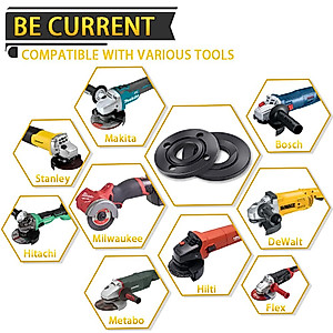 7PCS Angle Grinder Nut Angle Grinder Flange Wrench, Premium Flange Metal Lock Nut Compatible with Milwaukee Metabo Dewalt Bosch Ryobi Black Decker 4.5" 5" 5/8-11 Replacement Part