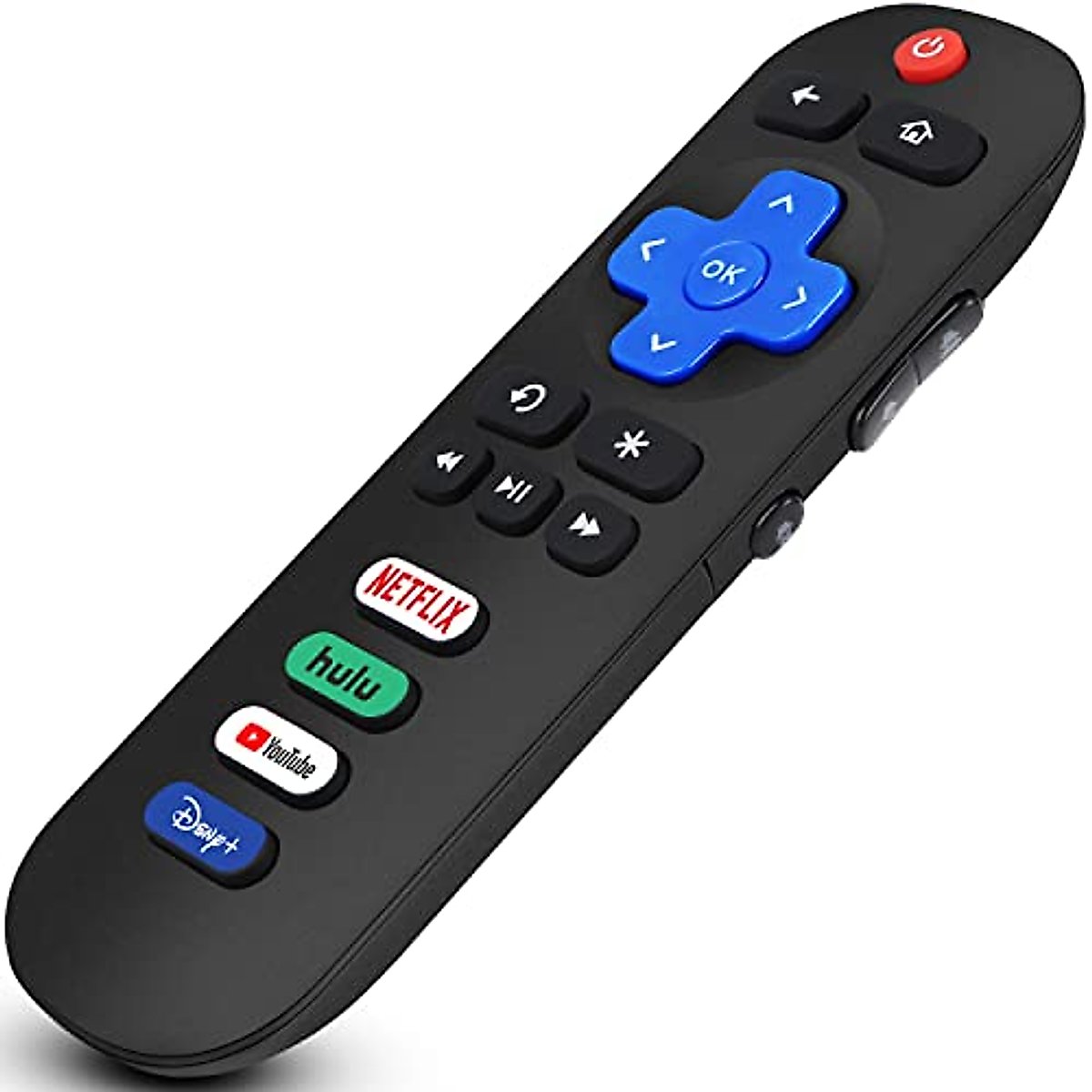 Gvirtue Remote Control Replacement for All Roku TV, Compatible for TCL, Hisense, Sharp, Insignia, ONN, Element, Westinghouse, Philips Roku Series Smart TVs, with Netflix, Hulu, YouTube, Disney+