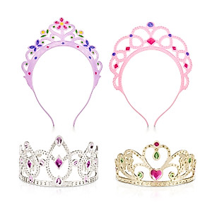 Melissa & Doug Dress-Up Tiaras for Costume Role Play (4 pcs)