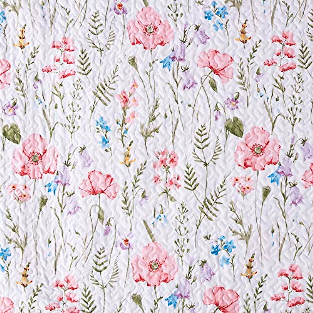 SunStyle Home Quilt Set Queen Size, Lightweight Microfiber Soft Coverlet Reversible Quilted Pattern Summer Quilt Bedspreads Comforter Set for All Season, 3 Piece Includes 1 Quilt + 2 Shams