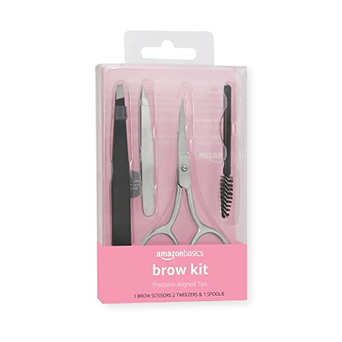 Amazon Basics 4 Piece Brow Kit, black