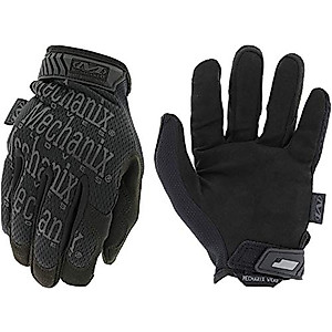 Mechanix Wear: The Original Covert Tactical Work Gloves with Secure Fit, Flexible Grip for Multi-Purpose Use, Durable Touchscreen Safety Gloves for Men (Black, Large)