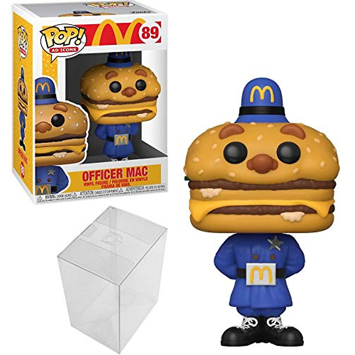 Funko Pop! Ad Icons: McDonald's - Officer Big Mac Bundle with 1 PopShield Pop Box Protector