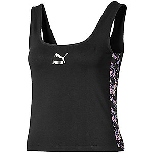 PUMA Women's Tank, Black-T7 All Over Print, XXL