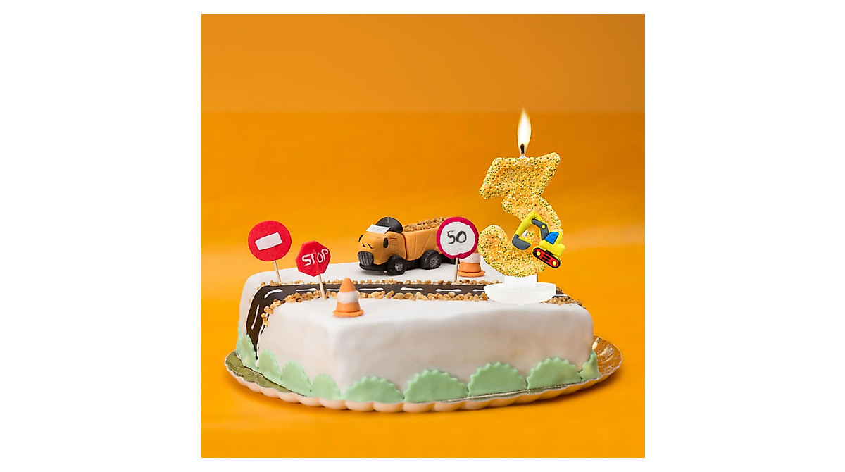 Construction Birthday Candles - Perfect for Construction Themed Parties