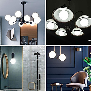 CRLight 12W Dimmable LED Large Globe Bulb 5000K Daylight White Glow, 80W Equivalent 800LM, E26 Antique Edison G125 Large Milky Pearl Glass LED Light Bulbs, Smooth Dimming