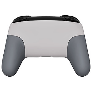 eXtremeRate SFC SNES Classic EU Style Faceplate Backplate Handles for Nintendo Switch Pro Controller, Soft Touch Replacement Grip Housing Shell Cover with Colorful ABXY Buttons for Nintendo Switch Pro
