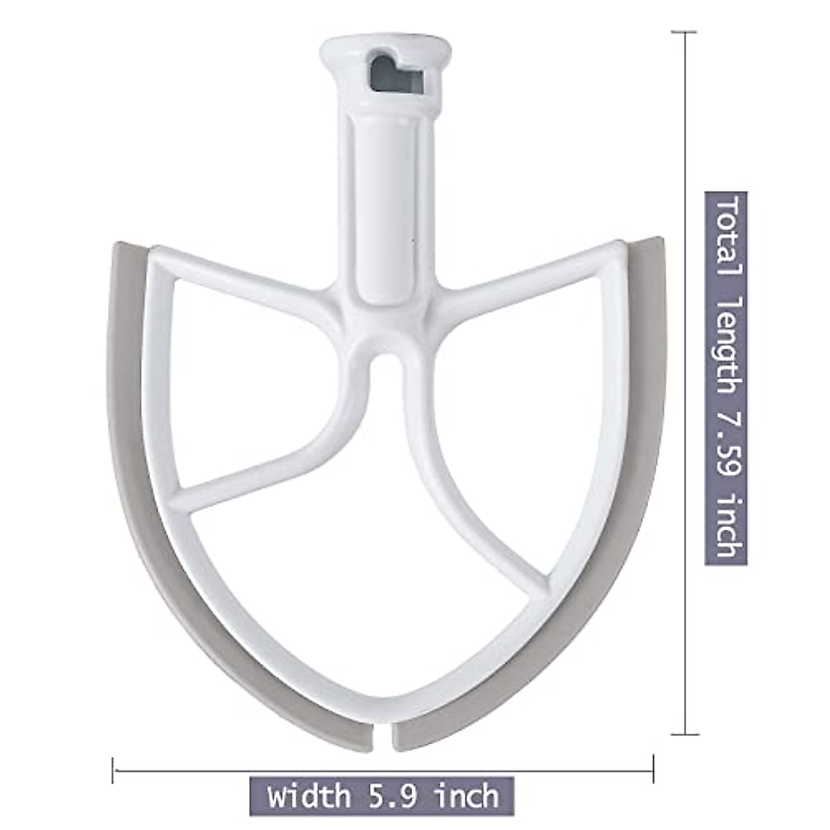 5QT Flex Edge Beater for KitchenAid Bowl-Lift Stand Mixer,5 Quart Flat Beater Paddle Replacement Asseccories Attachments with Flexible Silicone Edge Bowl Scraper