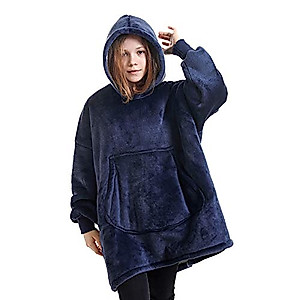 ToLaFio Blanket Sweatshirt,Oversized Hoodie Wearable Blanket,Soft Warm Comfortable Giant Front Pocket for Adults Men Women Teens Friends