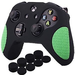 Silicone Non-Slip Rubber Cover Silicone Gel Skin Silicone Case Anti-Slip Water + Thumb Grip Stick Caps for Xbox One/Xbox One S/Xbox One X (A)